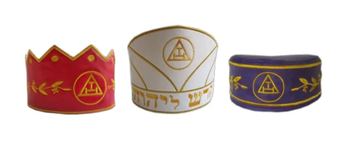 Set 3 Principals Miter, Crown and Cap - American Royal Arch (York Rite ...