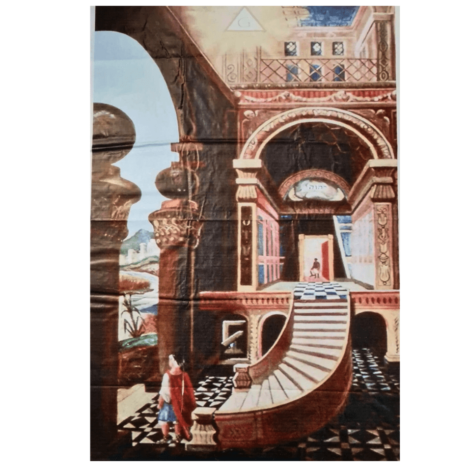 Lodge Tracing Board. 2d Degree - Emulation (130 x 91 cm) GD Nos Colonnes